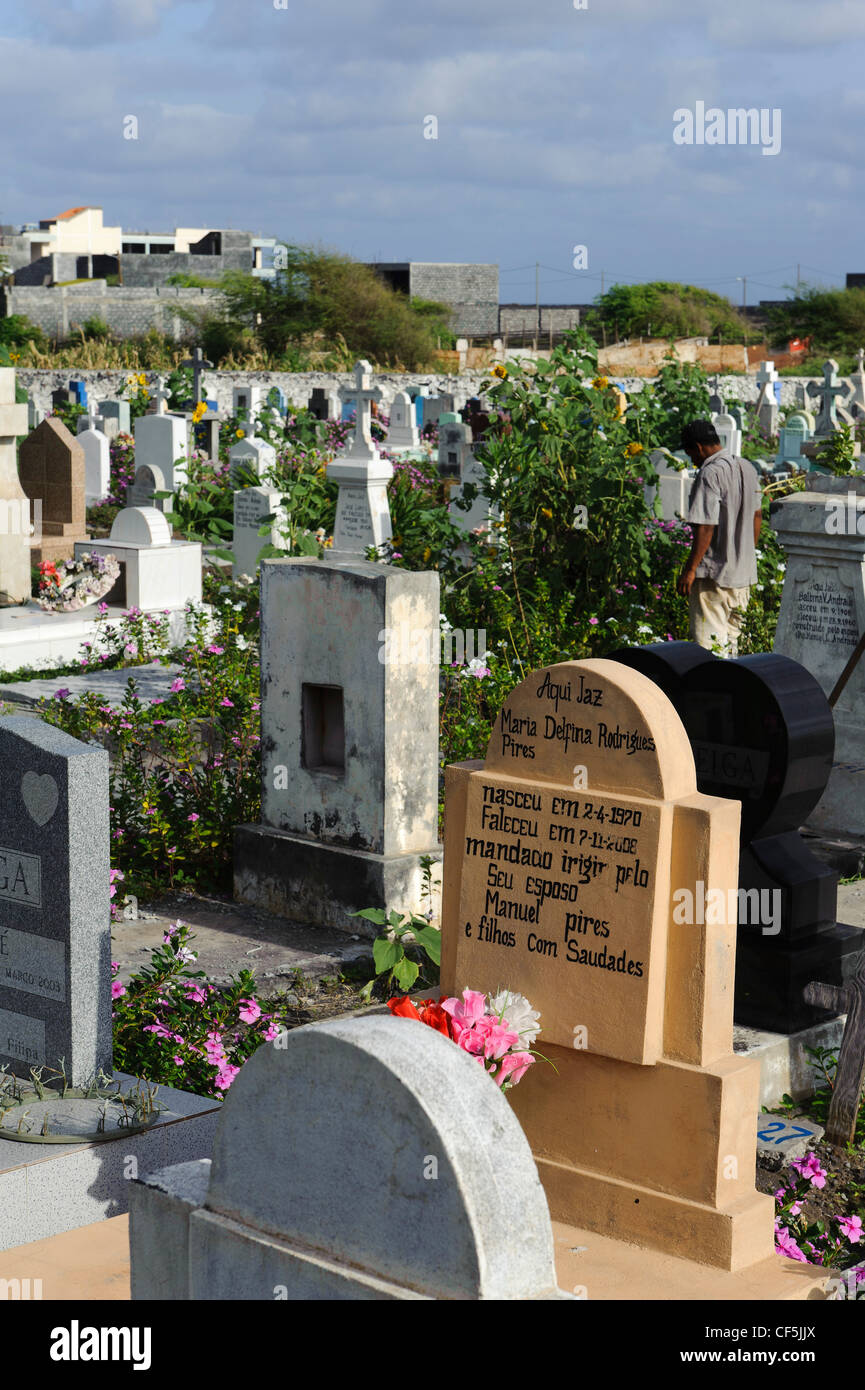 Cemetery in Mosteiros, Fogo Island, Cape Verde Islands, Africa Stock ...