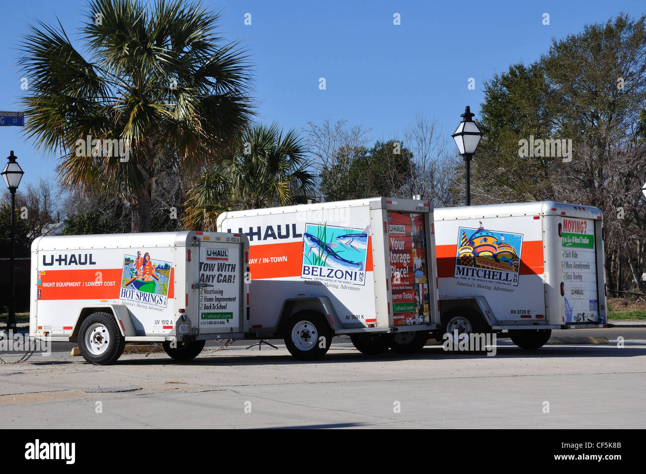 U-Haul moving trucks Stock Photo - Alamy
