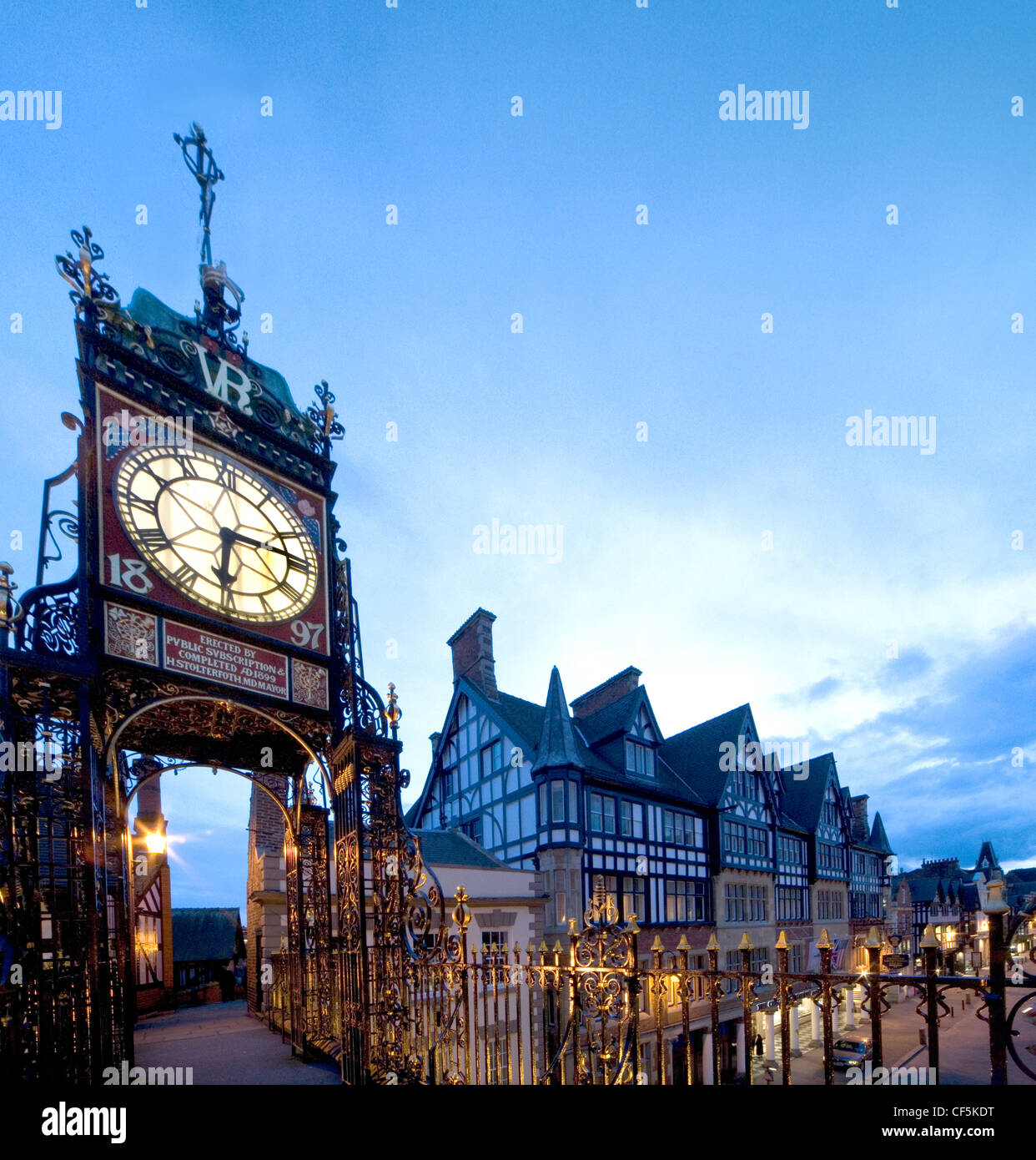 A view of the Eastgate clock in Chester. The clock was built to ...