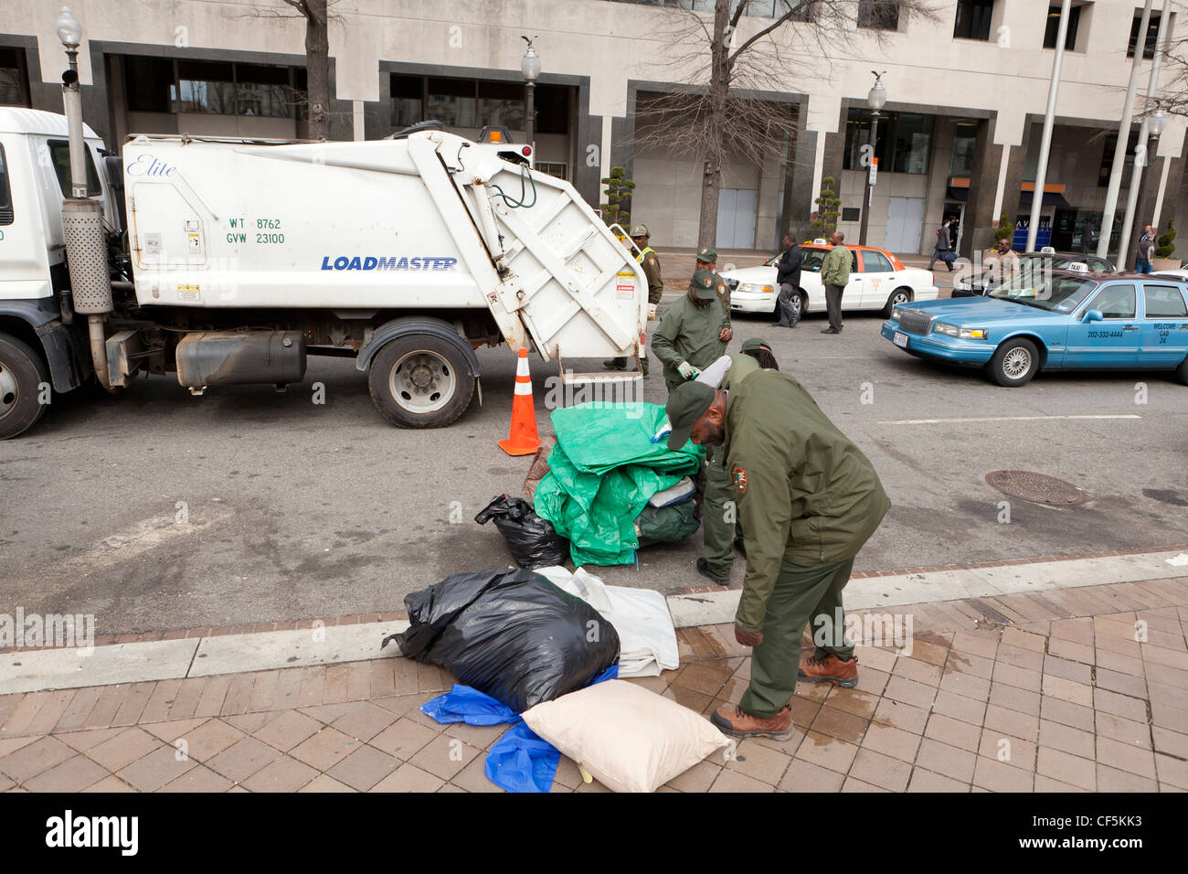 City refuse collection workers - Washington, DC USA Stock Photo - Alamy