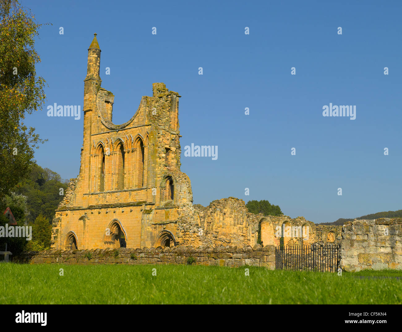 Ruins of Byland Abbey, once one of the greatest monasteries in England ...