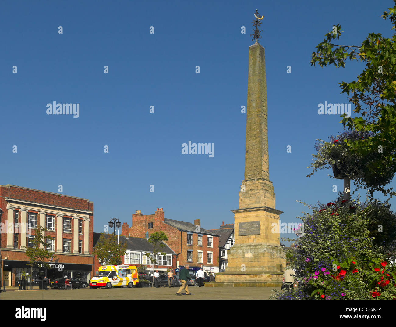 The Obelisk in the Market Place, built in 1703 to replace a Market ...