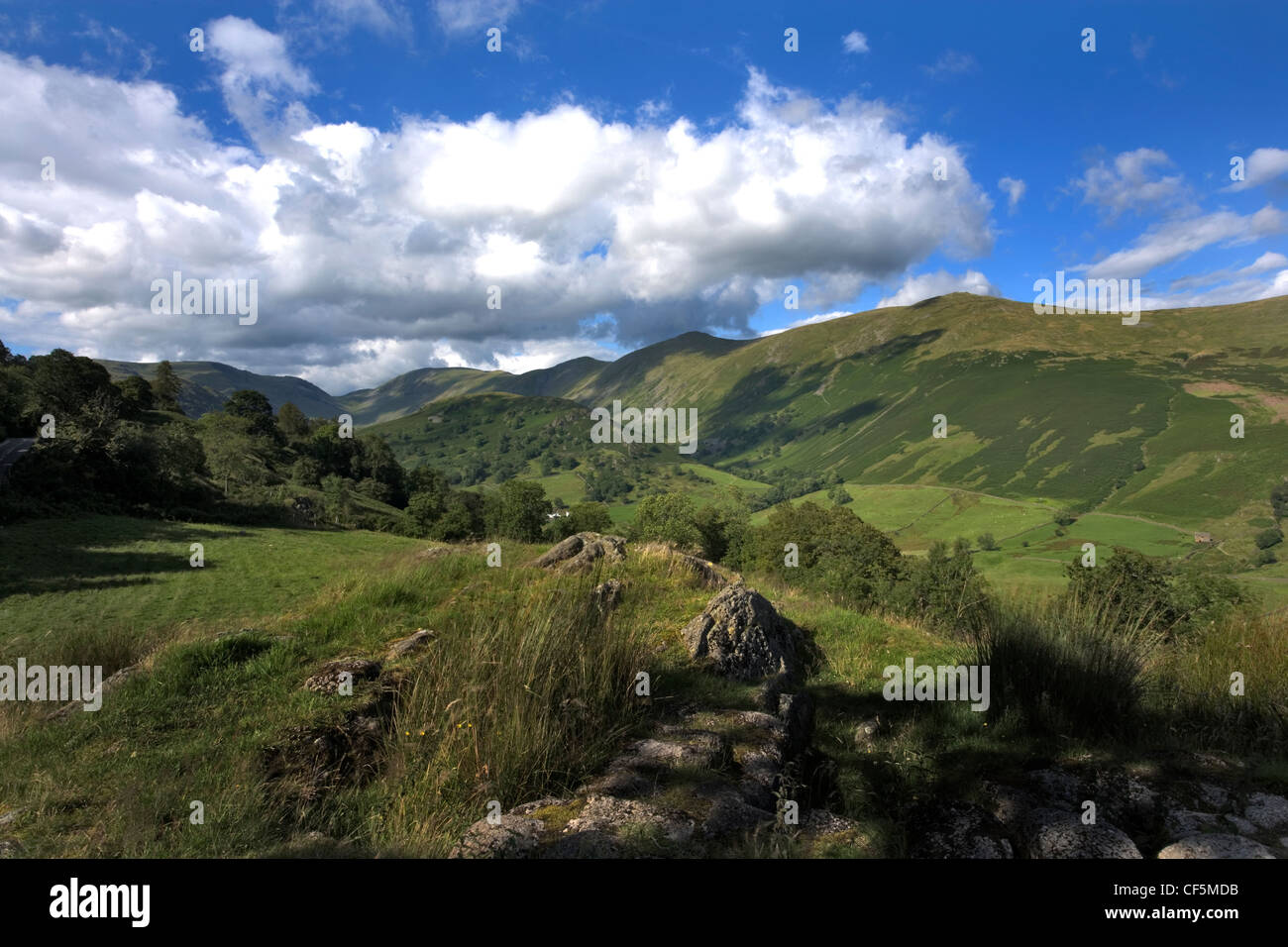 A view of Three Bell Ridge in Troutbeck Park Stock Photo - Alamy