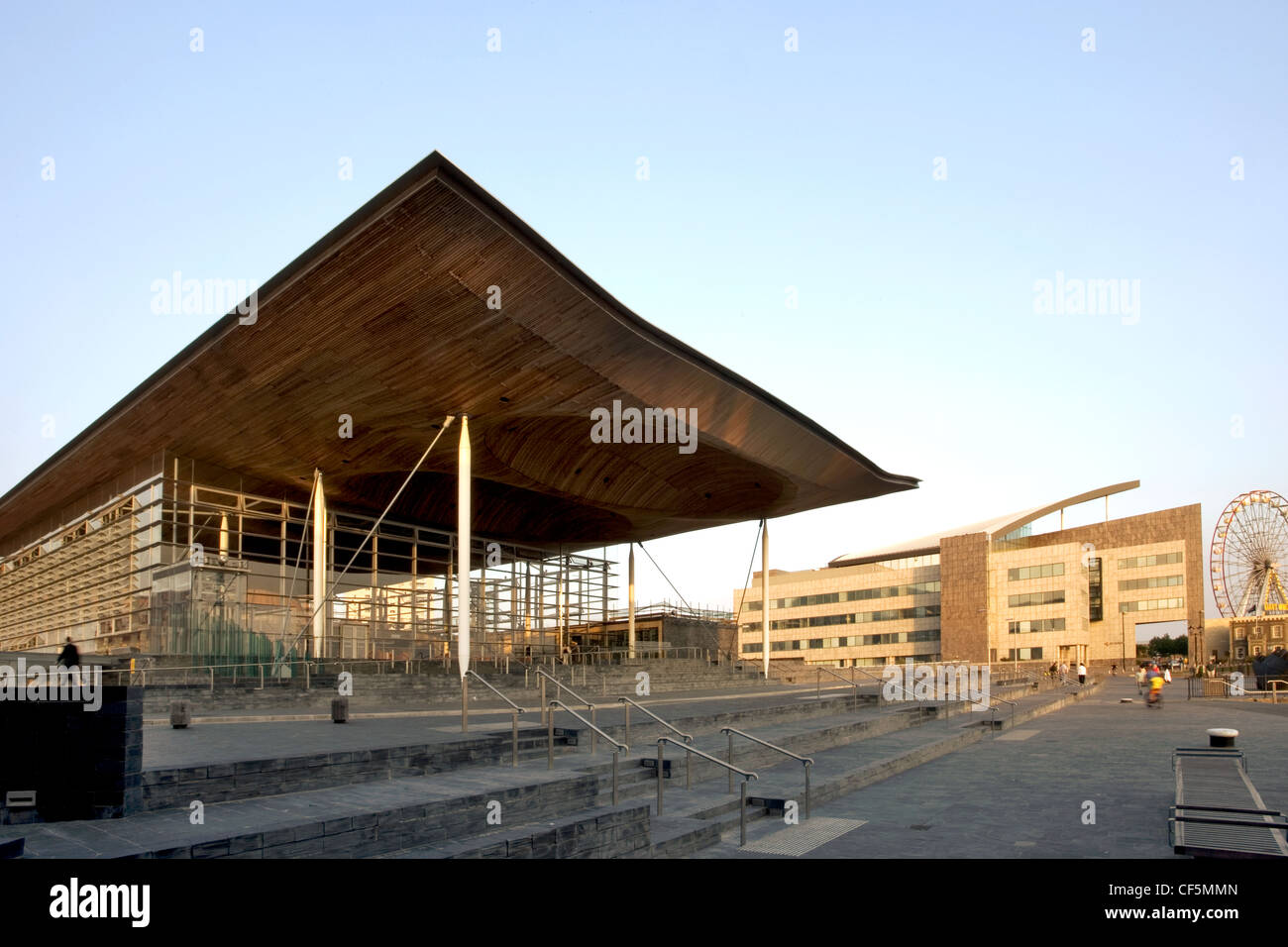 Exterior view of The National Assembly for Wales building Stock Photo ...