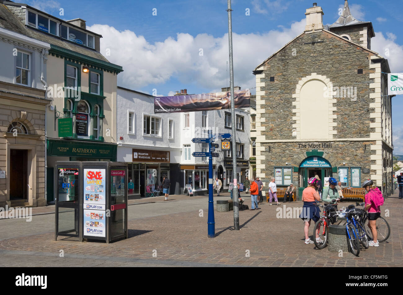 Keswick town centre cumbria lake district national hi-res stock ...