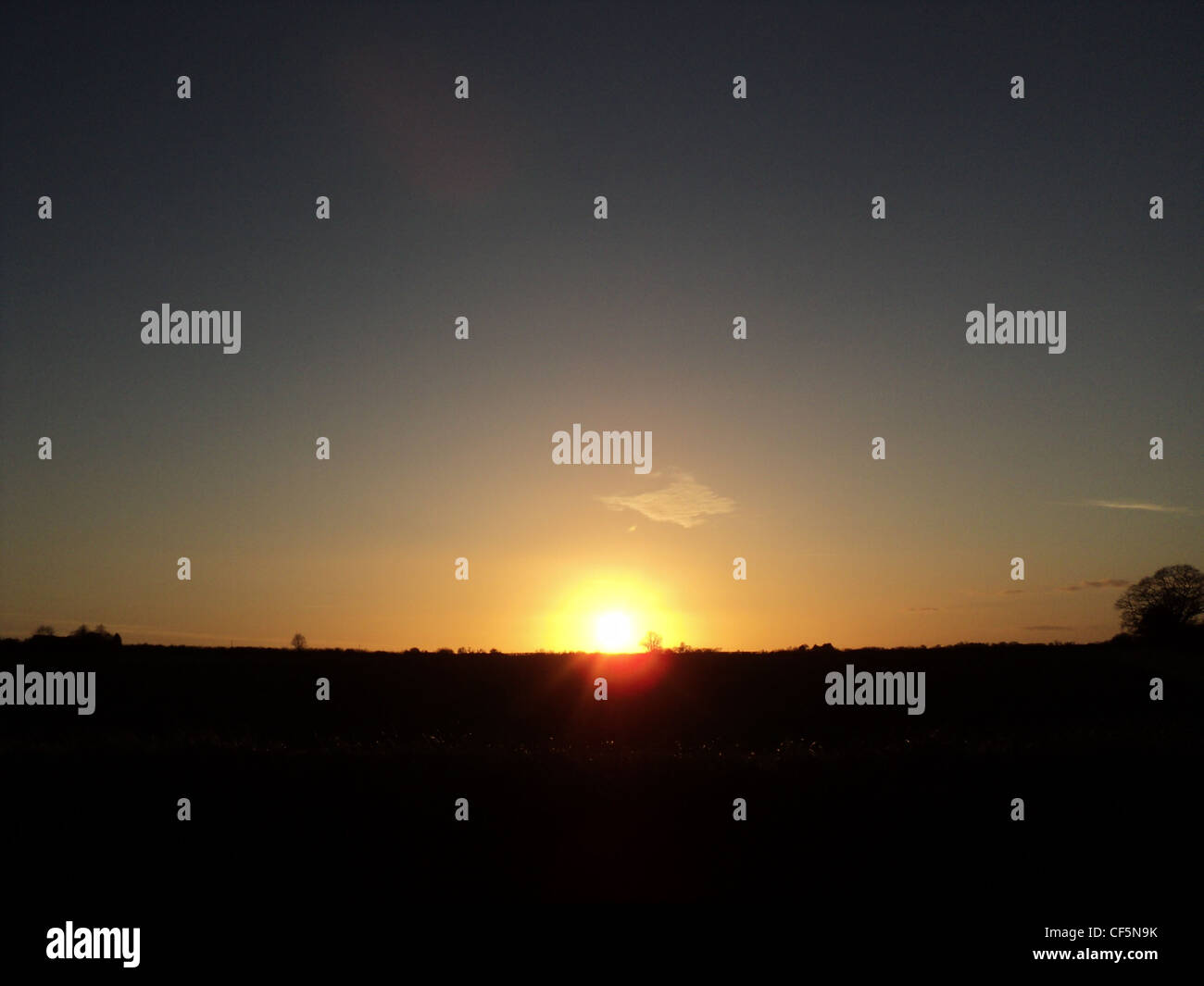 Sunset in Yorkshire Stock Photo - Alamy