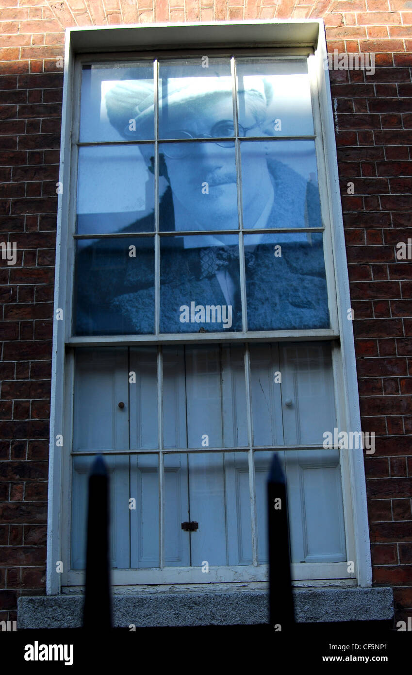 Exterior view of a window at the James Joyce centre in Dublin Stock ...