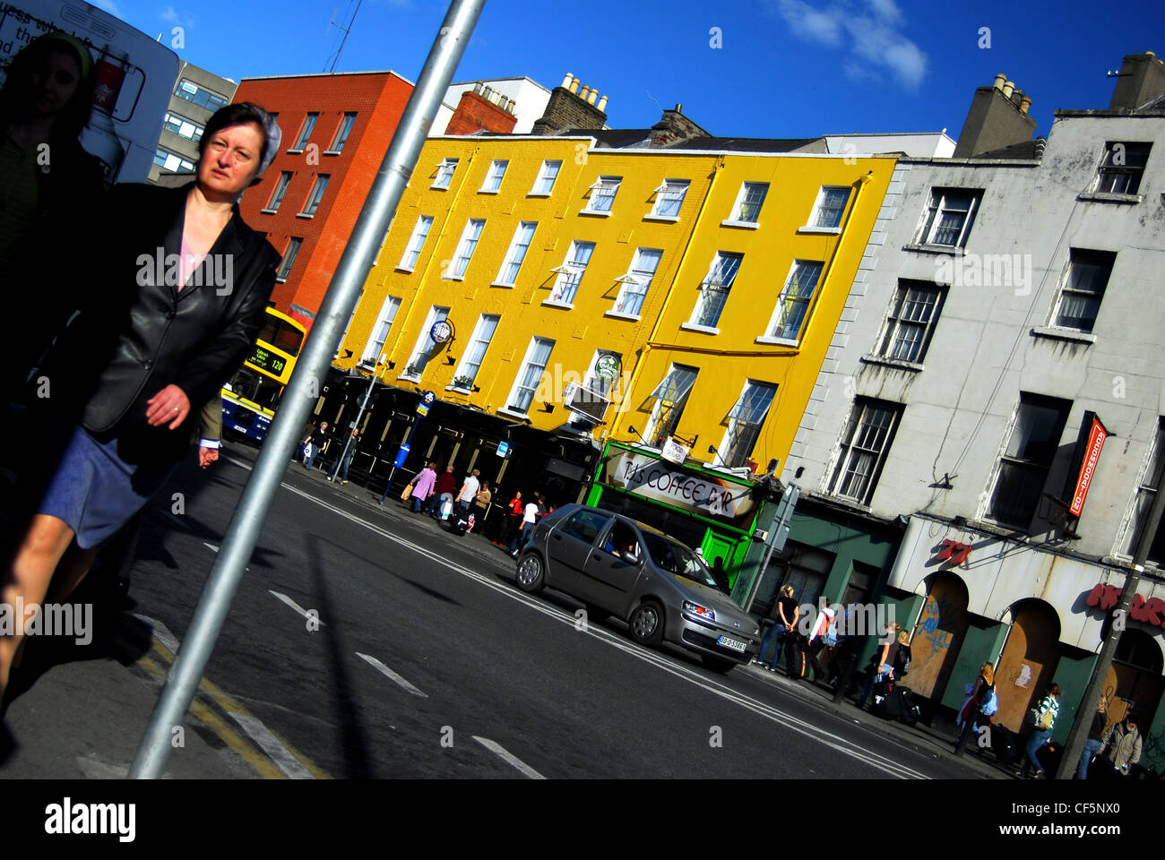 Colourful architecture from a street scene in North Dublin Stock Photo ...