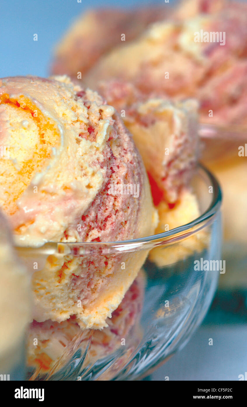 Close up of ice cream in glass dishes Stock Photo - Alamy