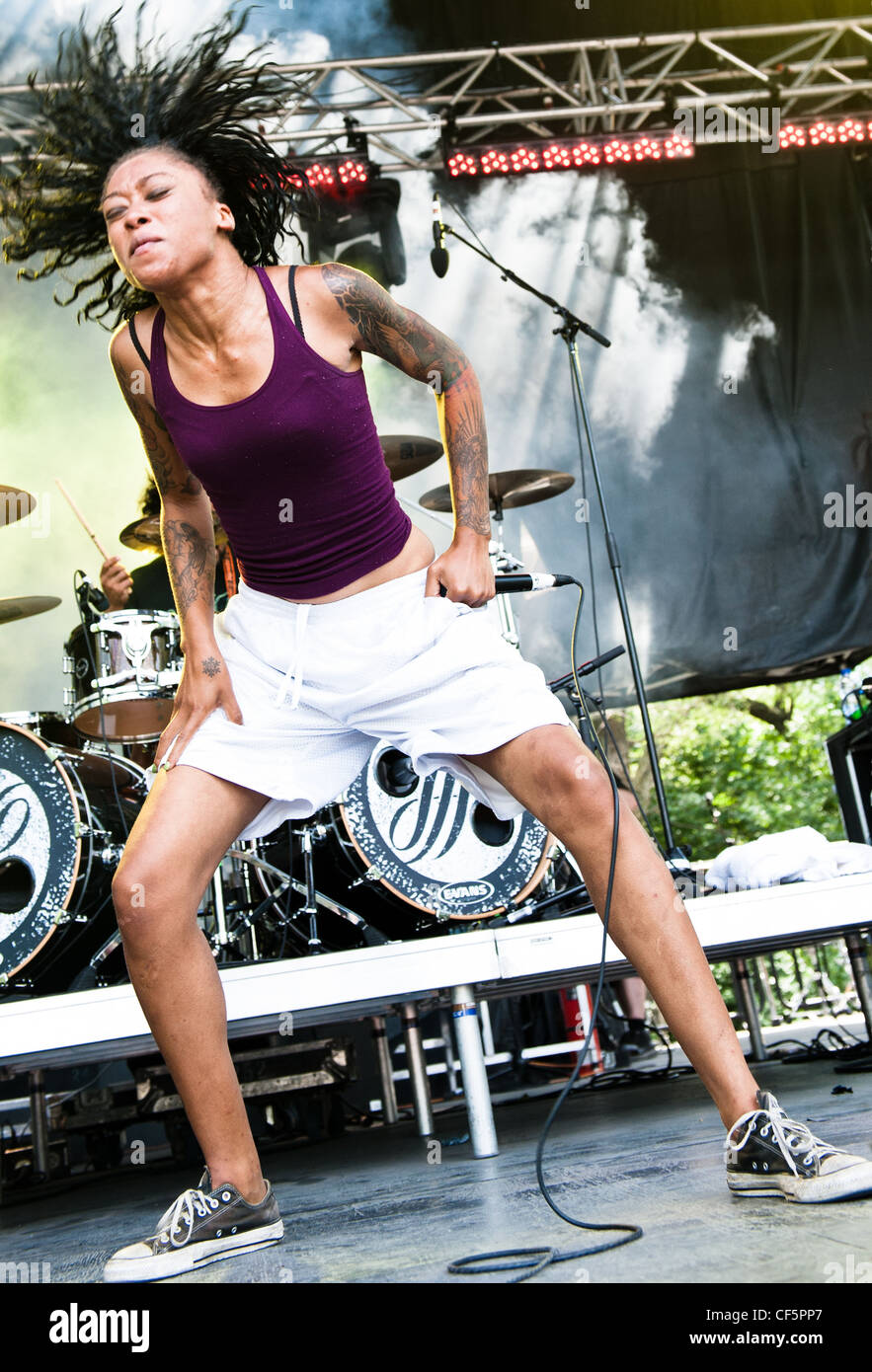 Straight Line Stitch performing at Heavy MTL 2011 in Montreal, QC Stock ...