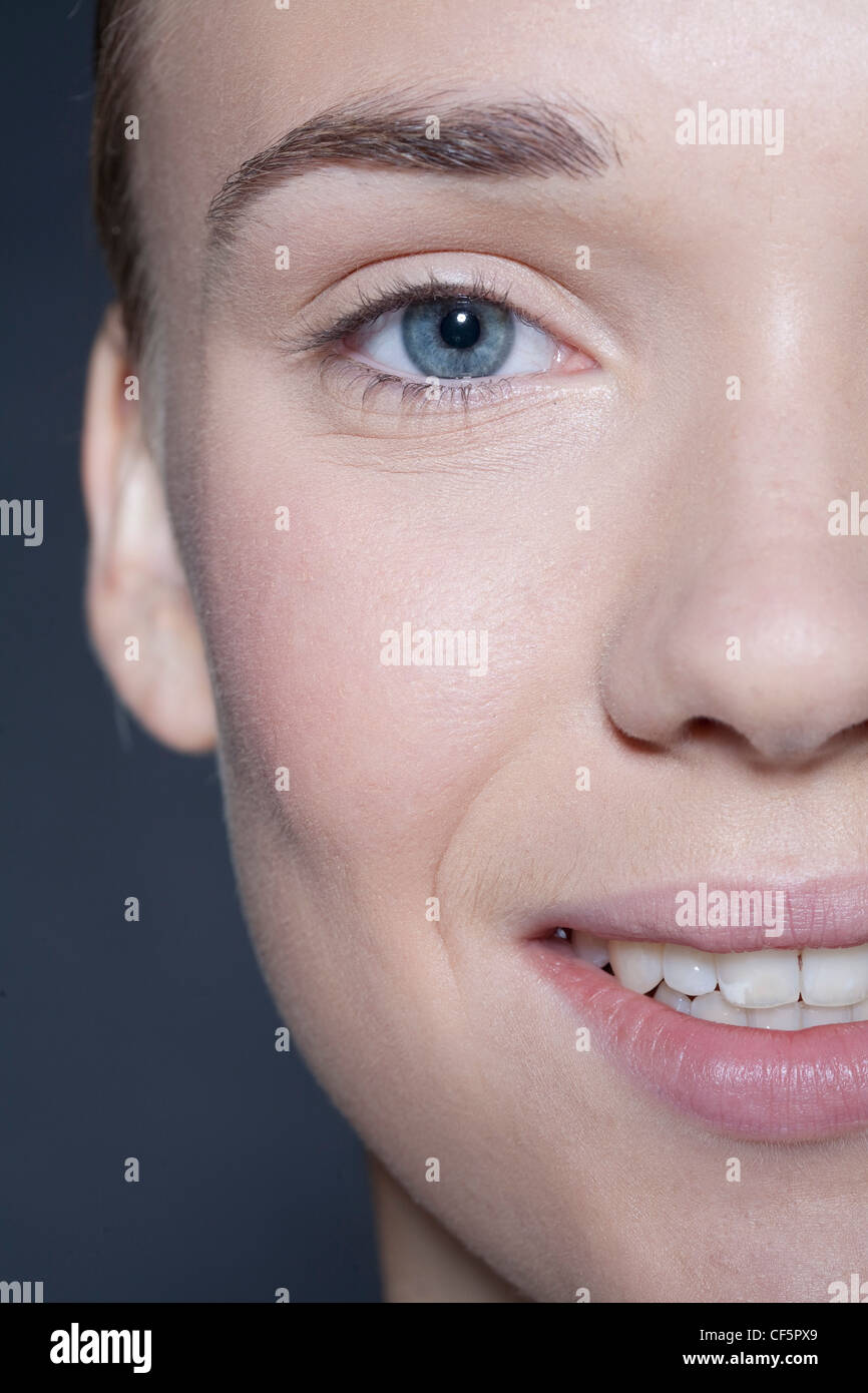 Step by Step Beauty and Make Up Female wearing natural make up, smiling ...