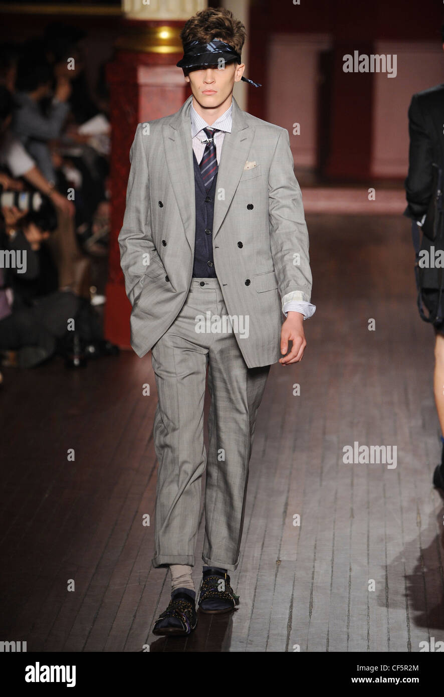 Lanvin Paris Ready to Wear Spring Summer Male model wearing a grey ...