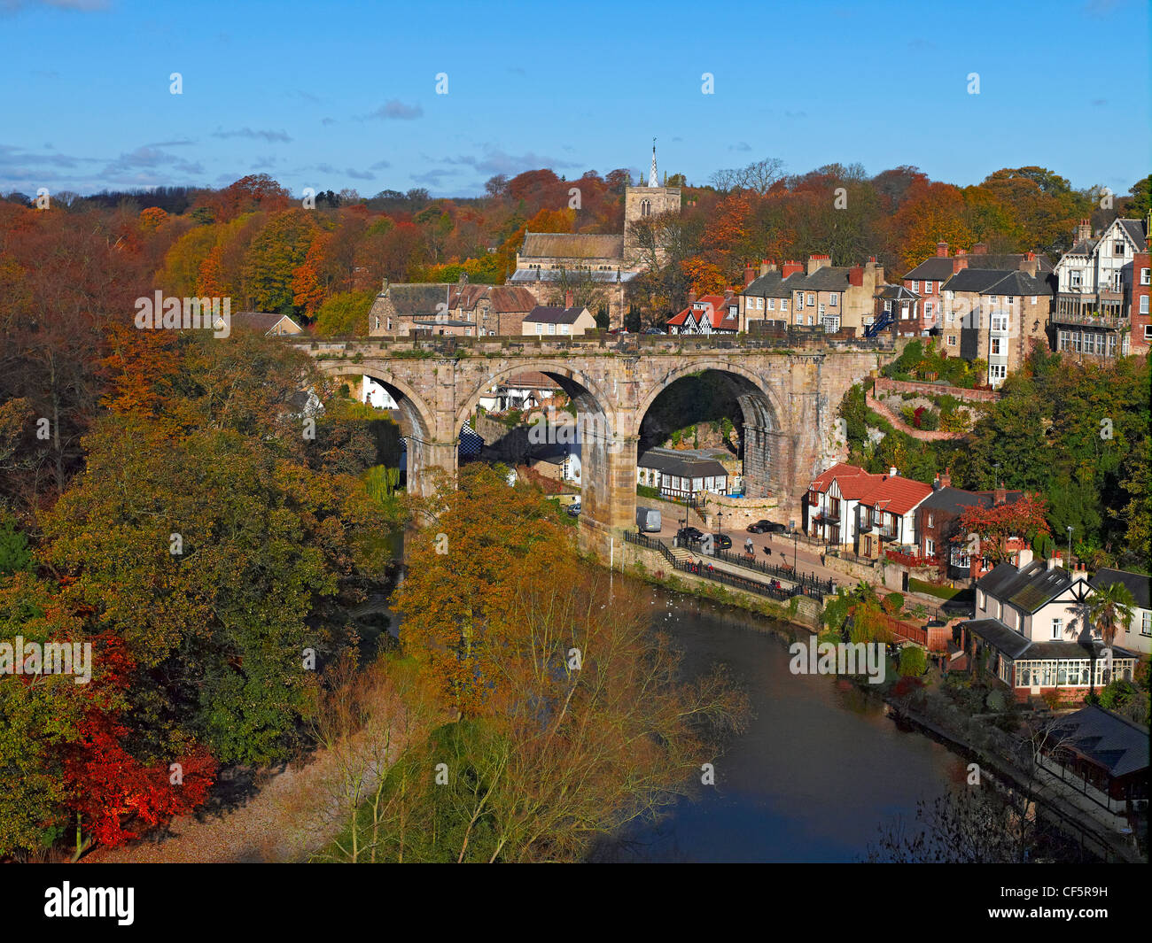 The Victorian railway viaduct completed in 1851, spanning the River ...