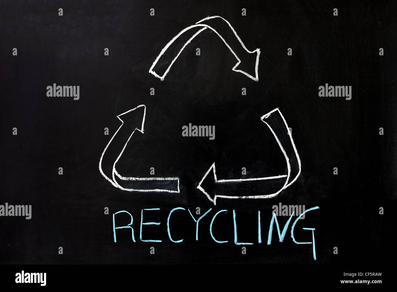 Chalk drawing - concept of recycling Stock Photo - Alamy
