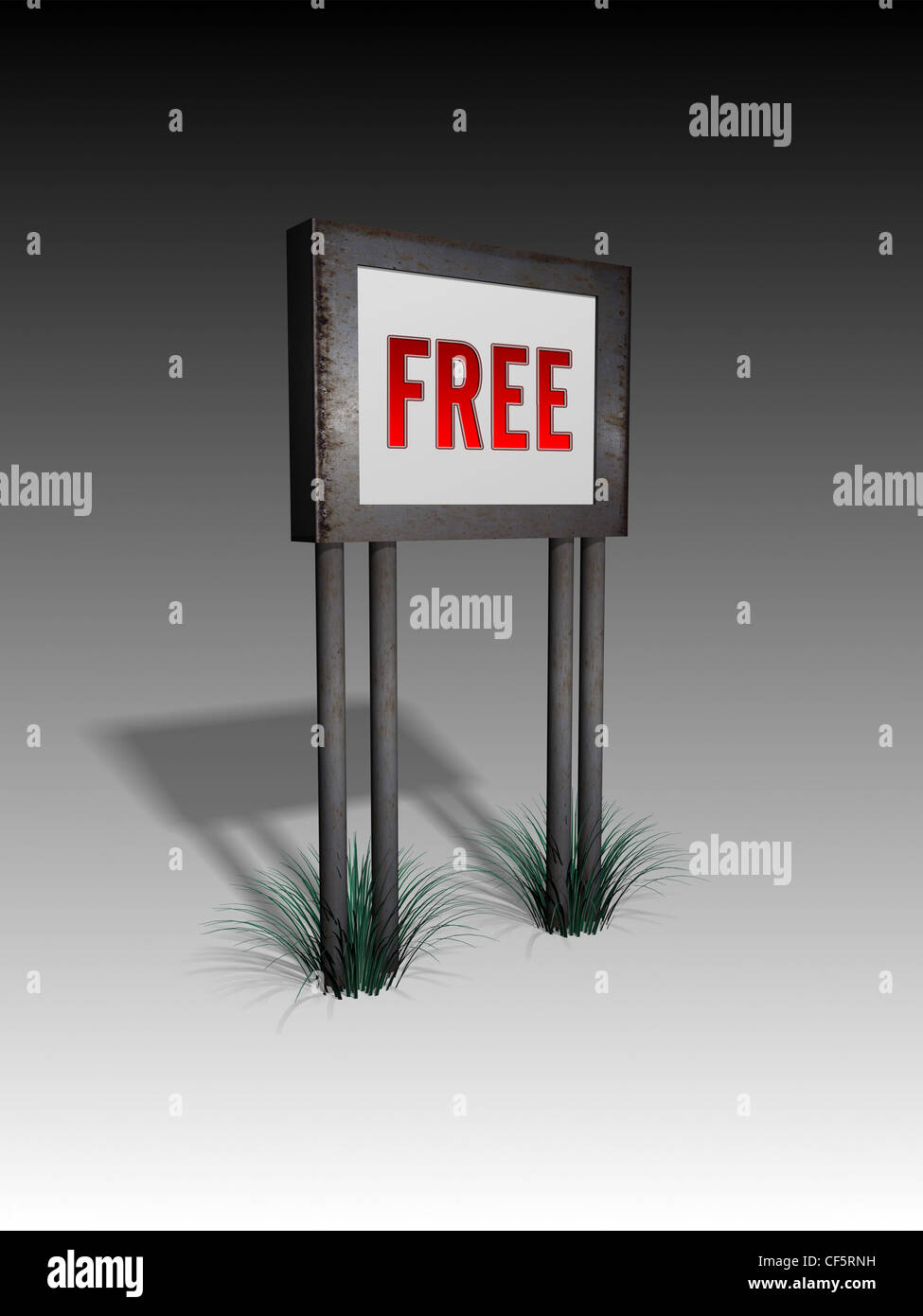 old sign board with free text Stock Photo - Alamy