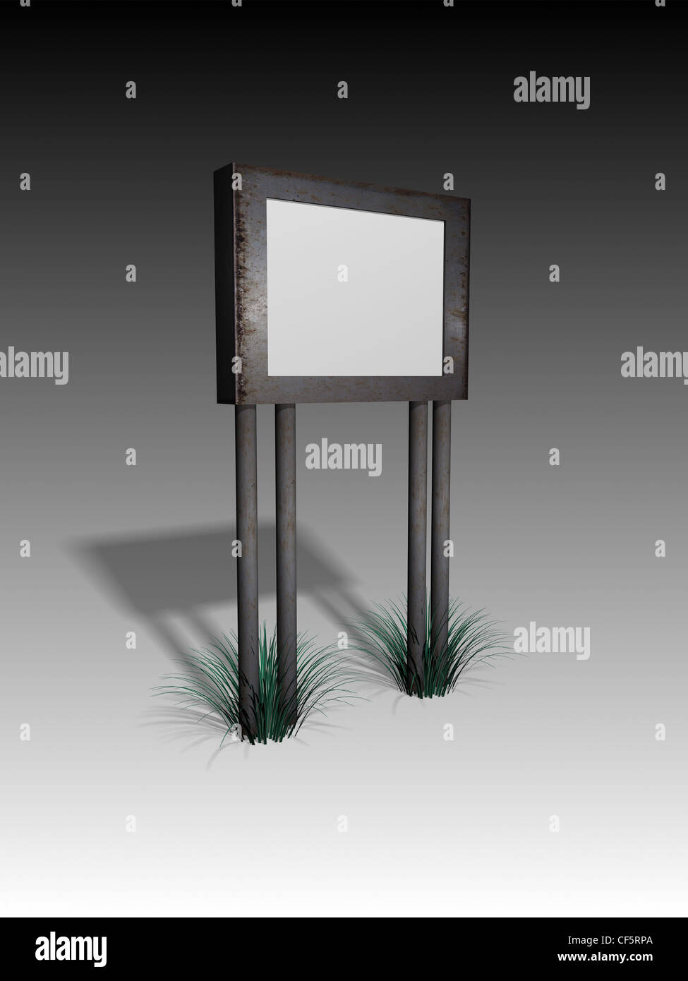 old metal sign board with grass Stock Photo - Alamy