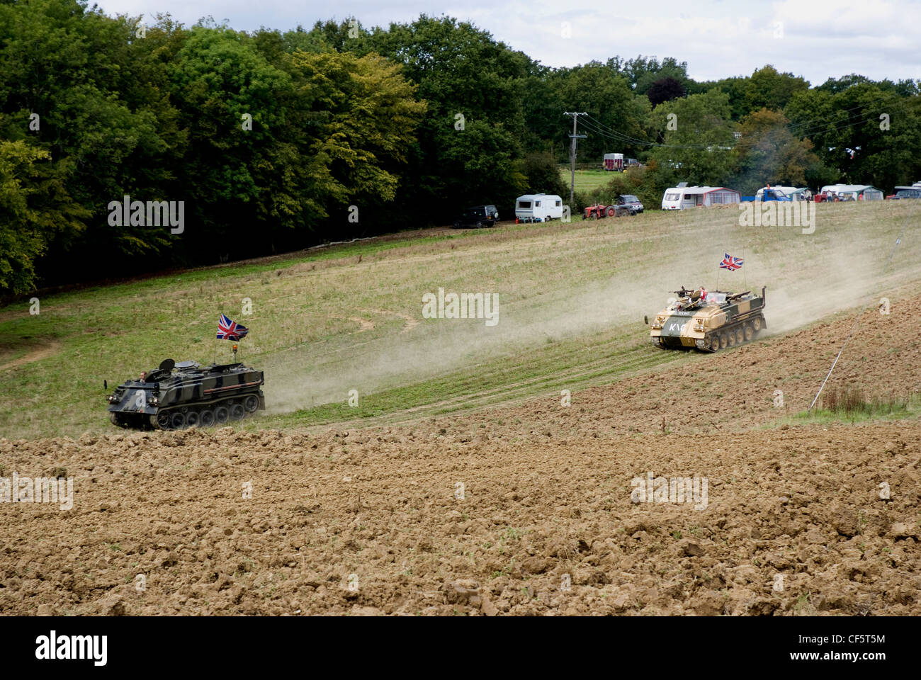 Two tanks racing at the annual Rudgwick Steam & Country Show Stock ...