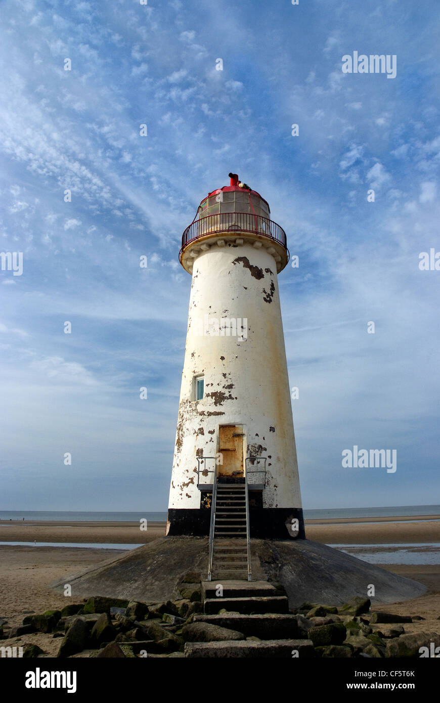 Talacre lighthouse and beach on the Dee Estuary Stock Photo - Alamy
