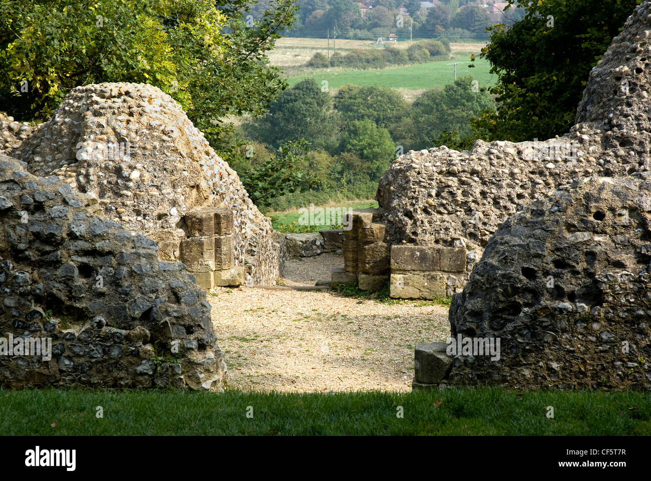 Ruins of Bramber Castle originally built around 1070 by William De ...