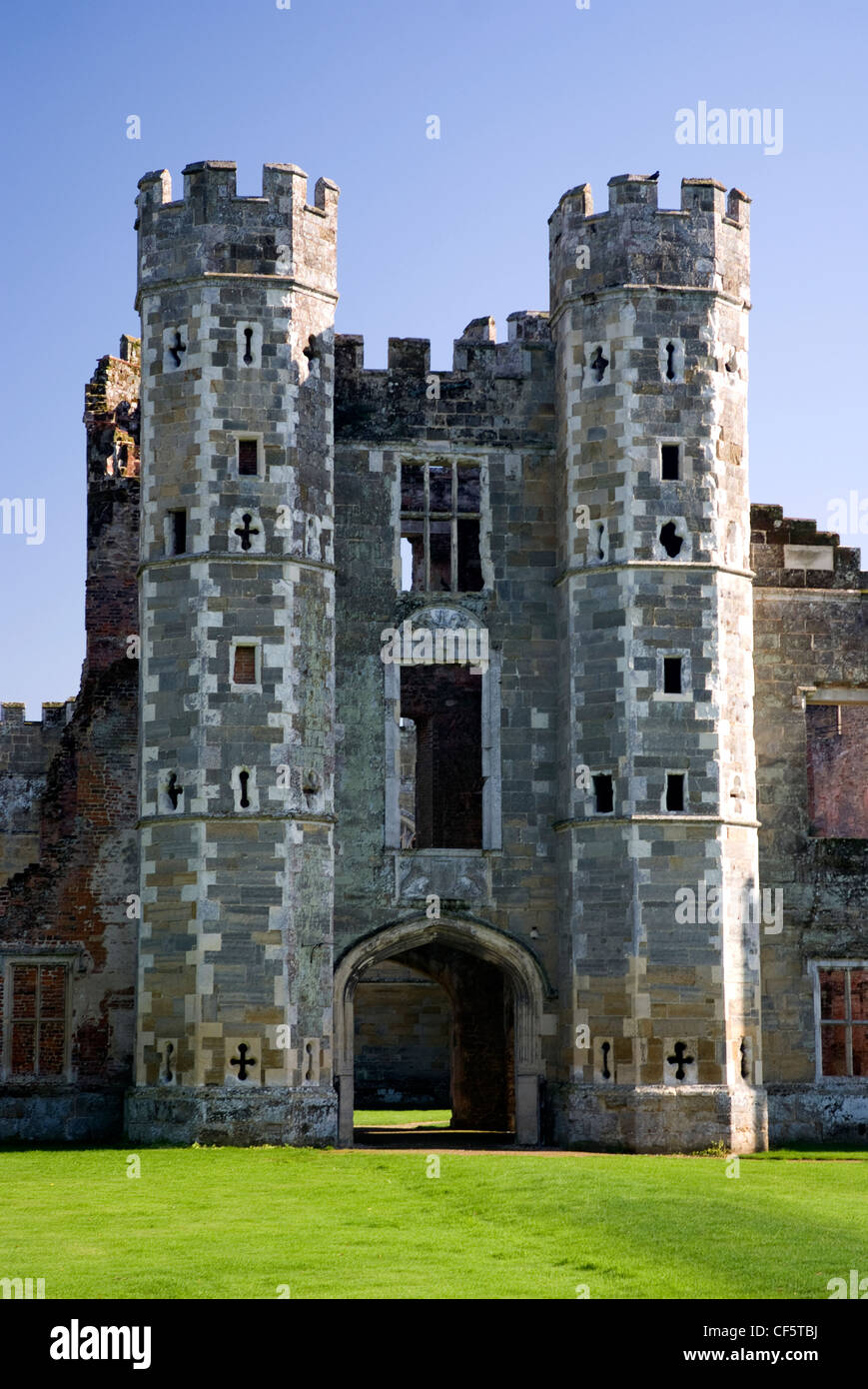 The gatehouse of Cowdray Ruins, one of Southern England's most ...