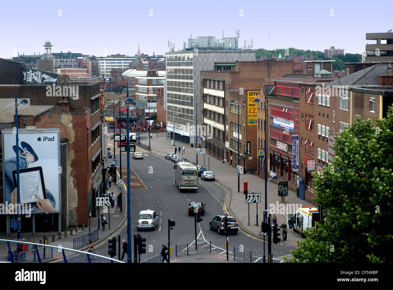 One way traffic system viewed from the Bullring Shopping Centre Stock ...