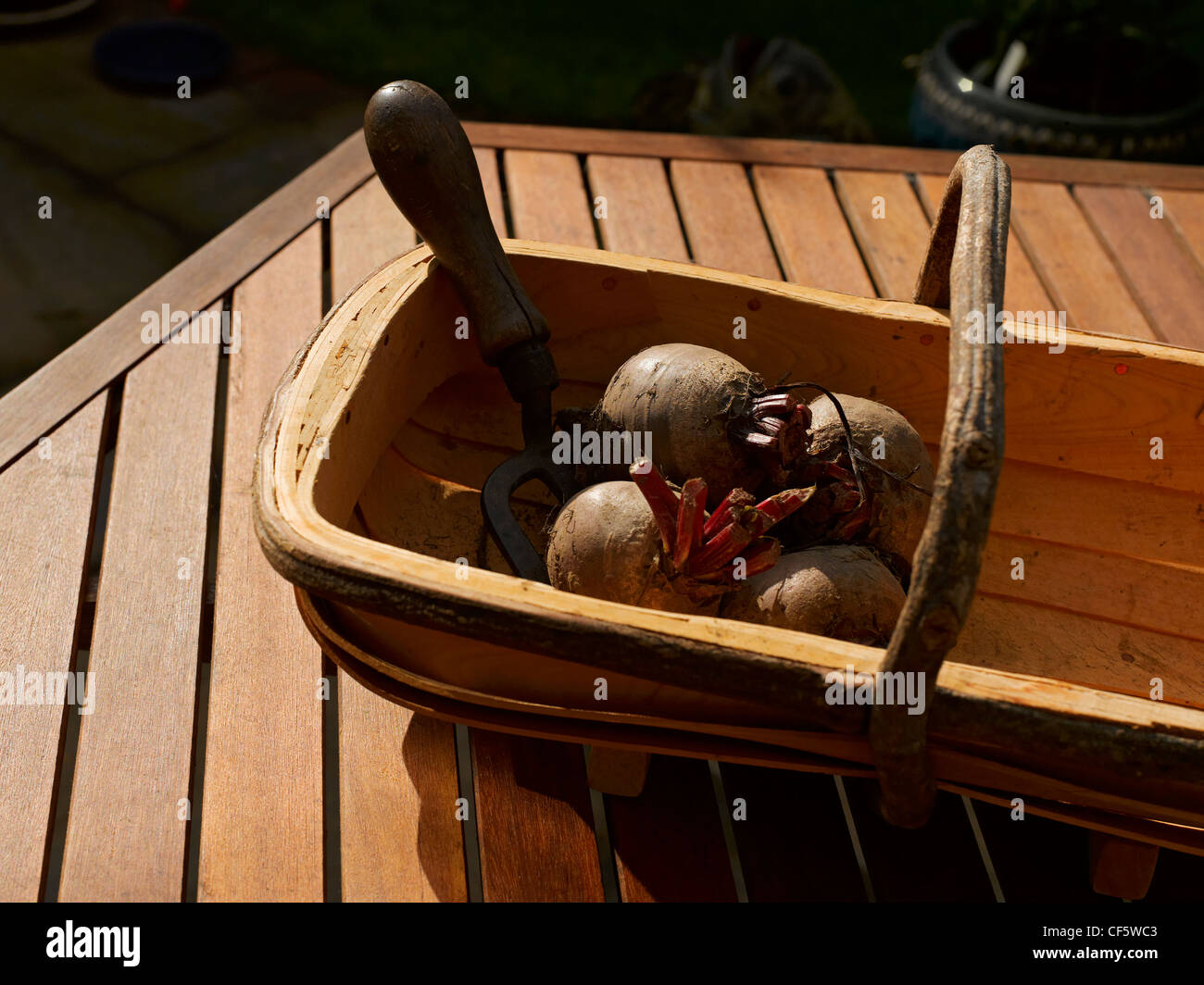Wooden garden trug hi-res stock photography and images - Alamy