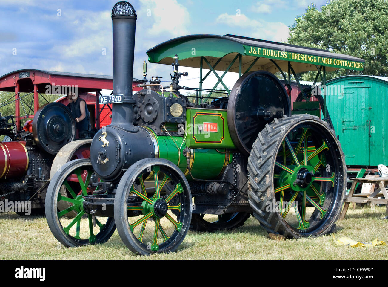 A steam traction engine on display at the Ringmer Steam & Country Show ...