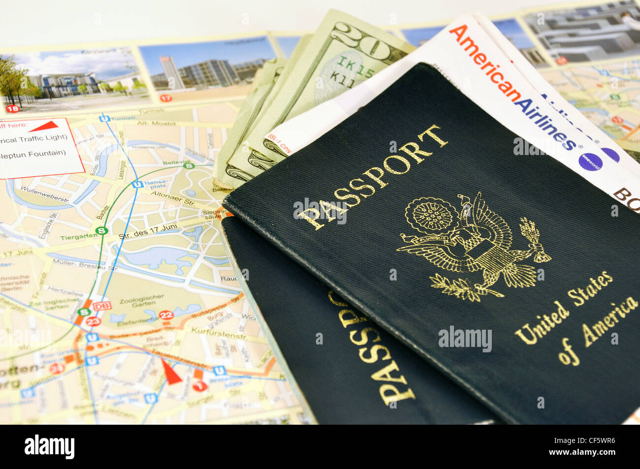 US passports and traveling documents Stock Photo - Alamy