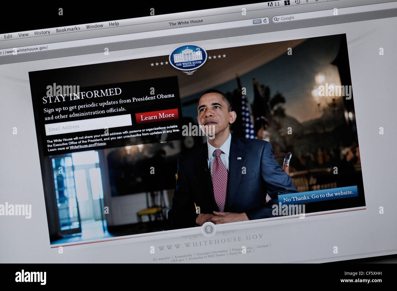 whitehouse.gov - White House official website, USA Stock Photo - Alamy