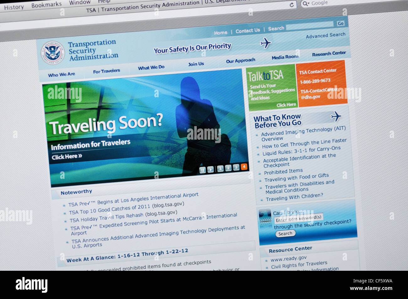 Tsa gov hi-res stock photography and images - Alamy