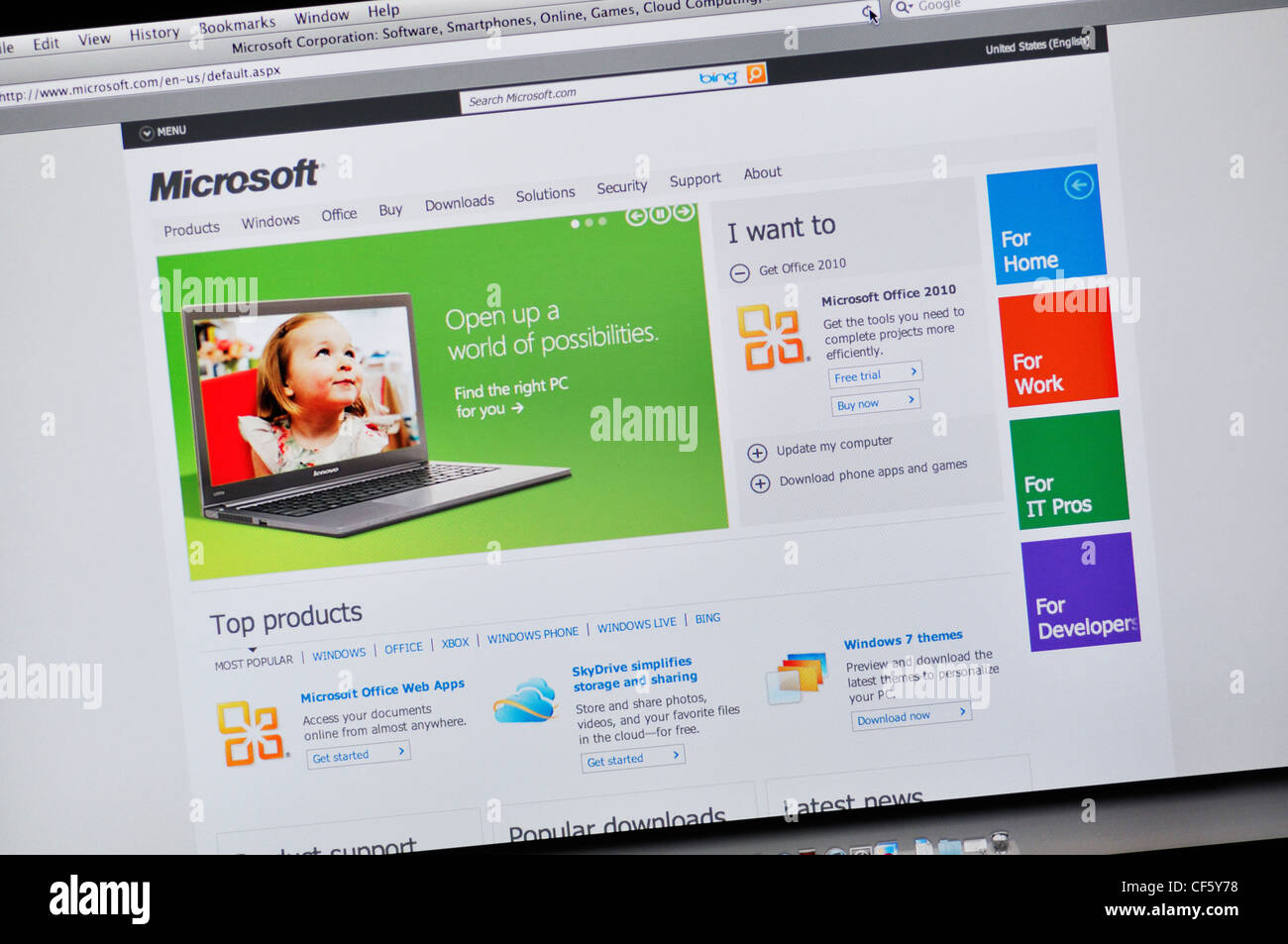 Microsoft.com corporation website Stock Photo - Alamy