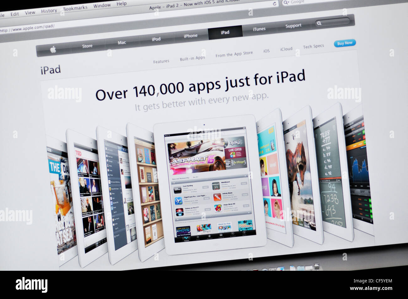 Apple computer store website - iPad Stock Photo - Alamy