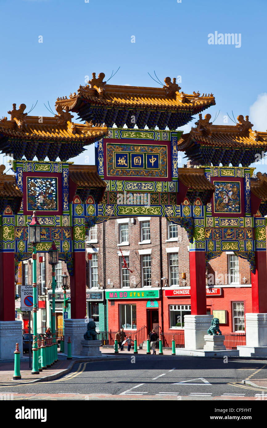 The Imperial Arch (opened 2000) marking the entrance into Chinatown in ...