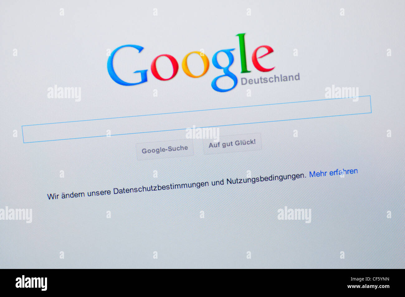 Google website - German Stock Photo - Alamy