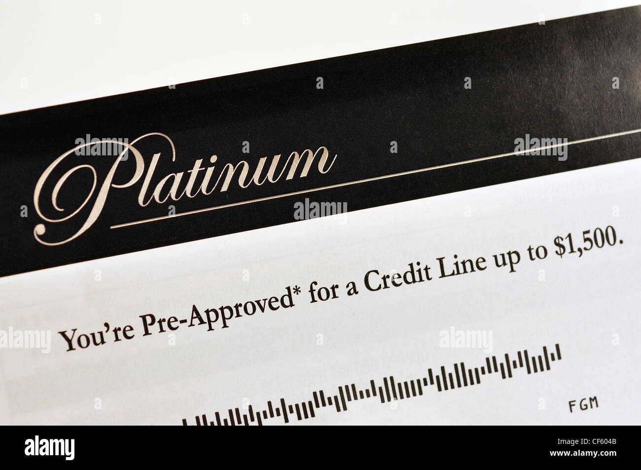 Credit card offer letter Stock Photo - Alamy