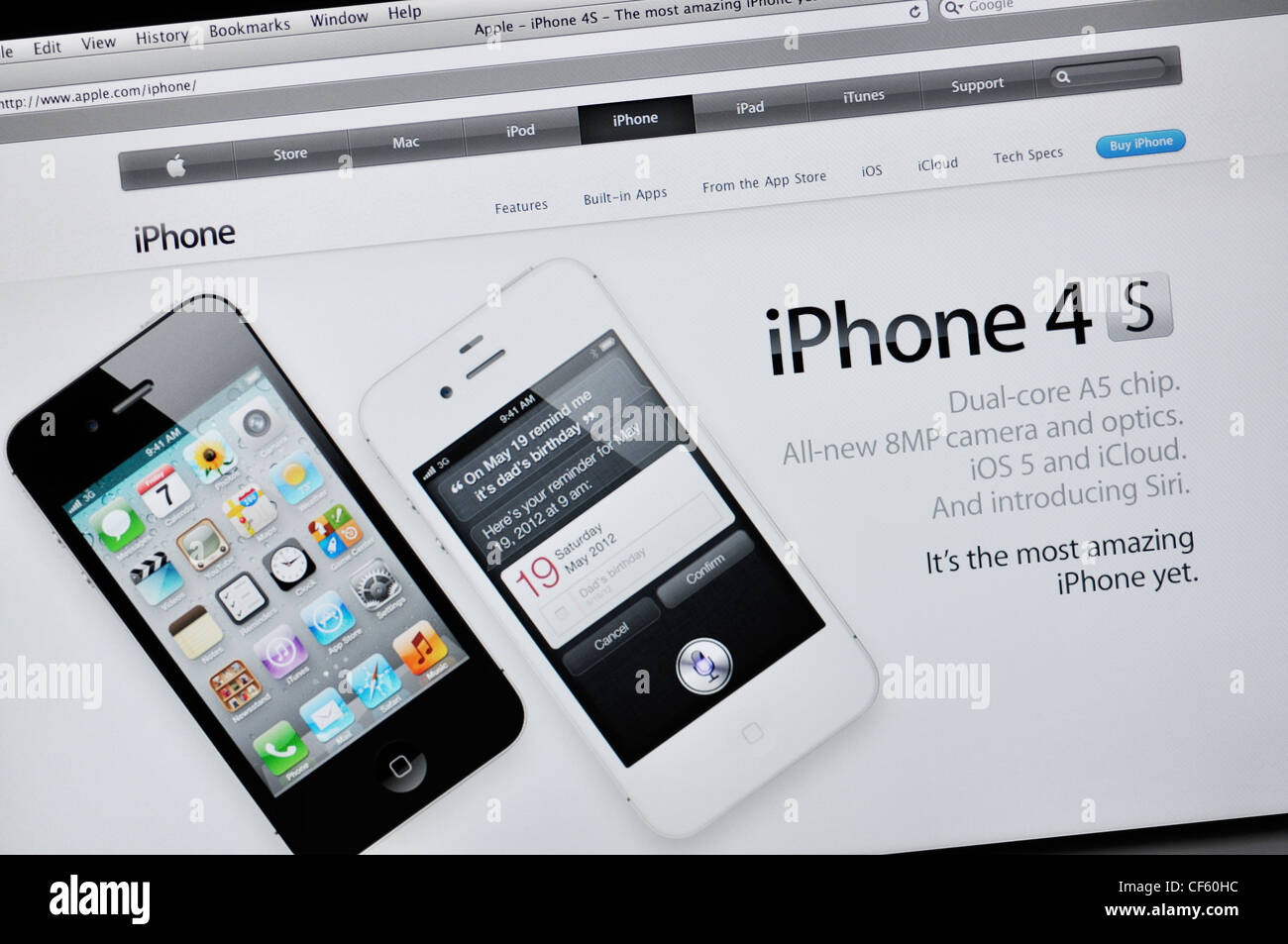 Apple store website - iPhone Stock Photo - Alamy