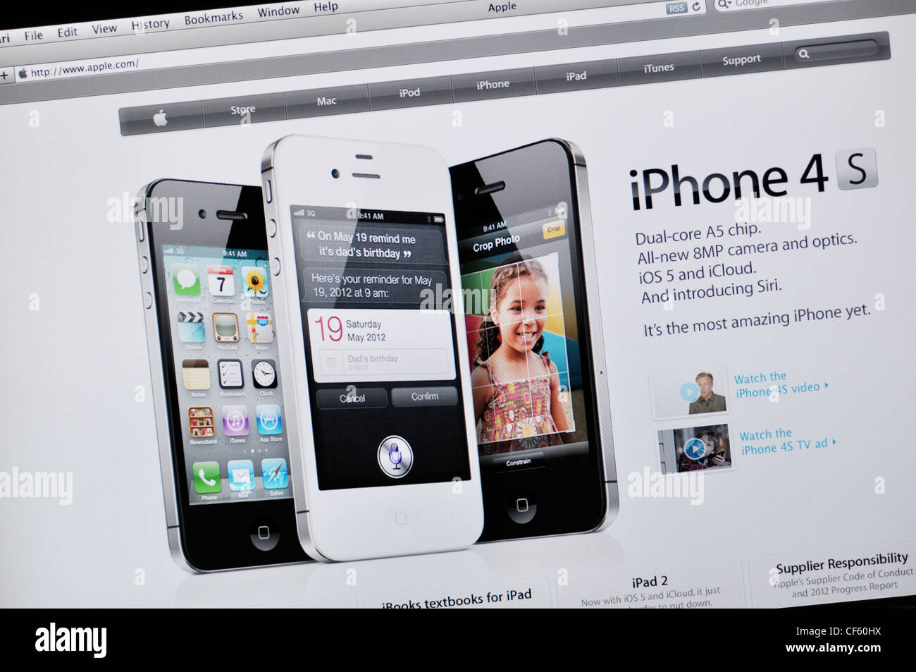 Apple store website - iPhone Stock Photo - Alamy