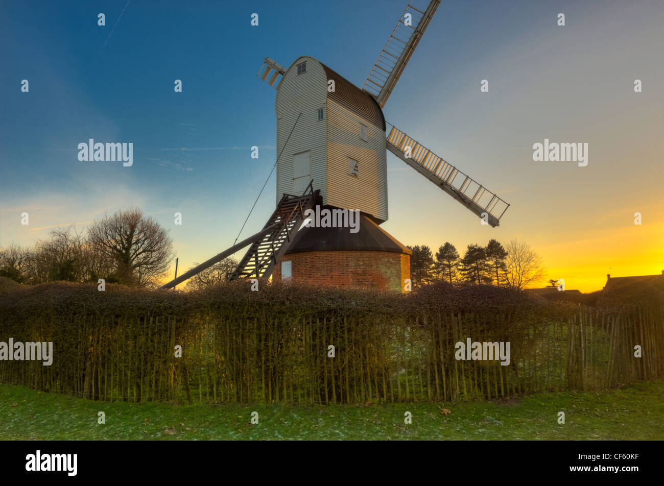 England uk english windmills mill mills early 19th century hi-res stock ...