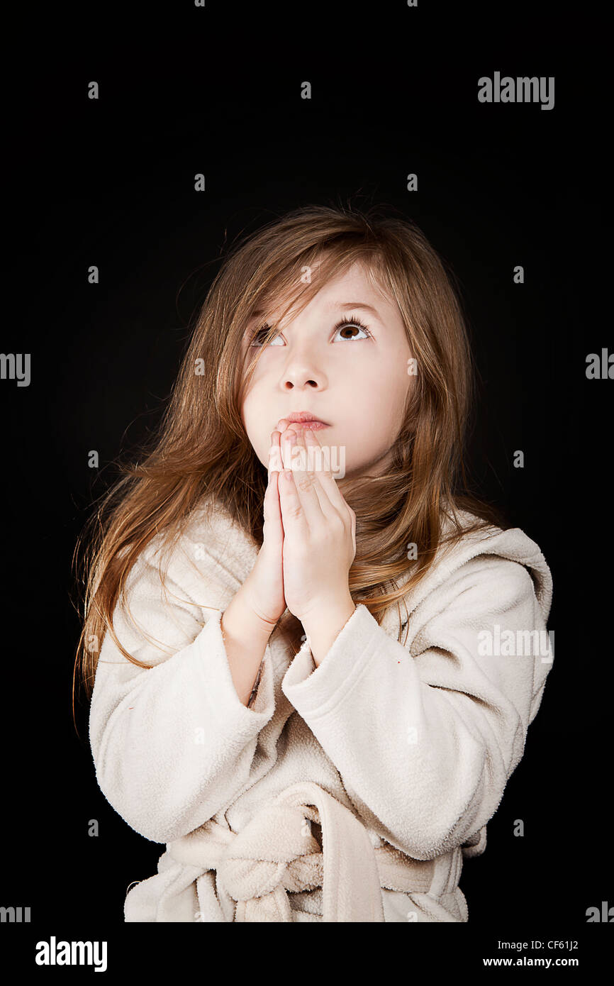 praying little girl Stock Photo - Alamy