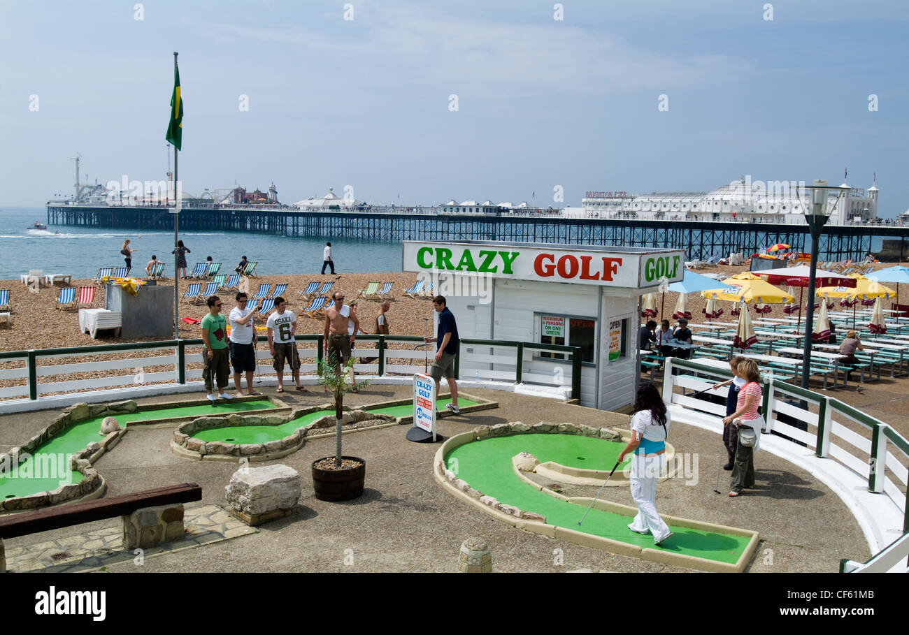 Brighton seafront crazy golf hi-res stock photography and images - Alamy