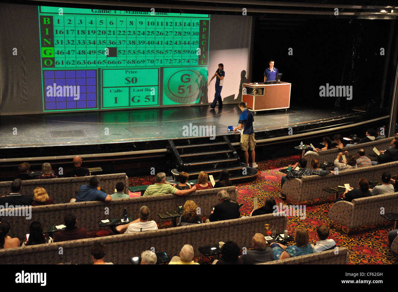 Cruise ship bingo game Stock Photo - Alamy