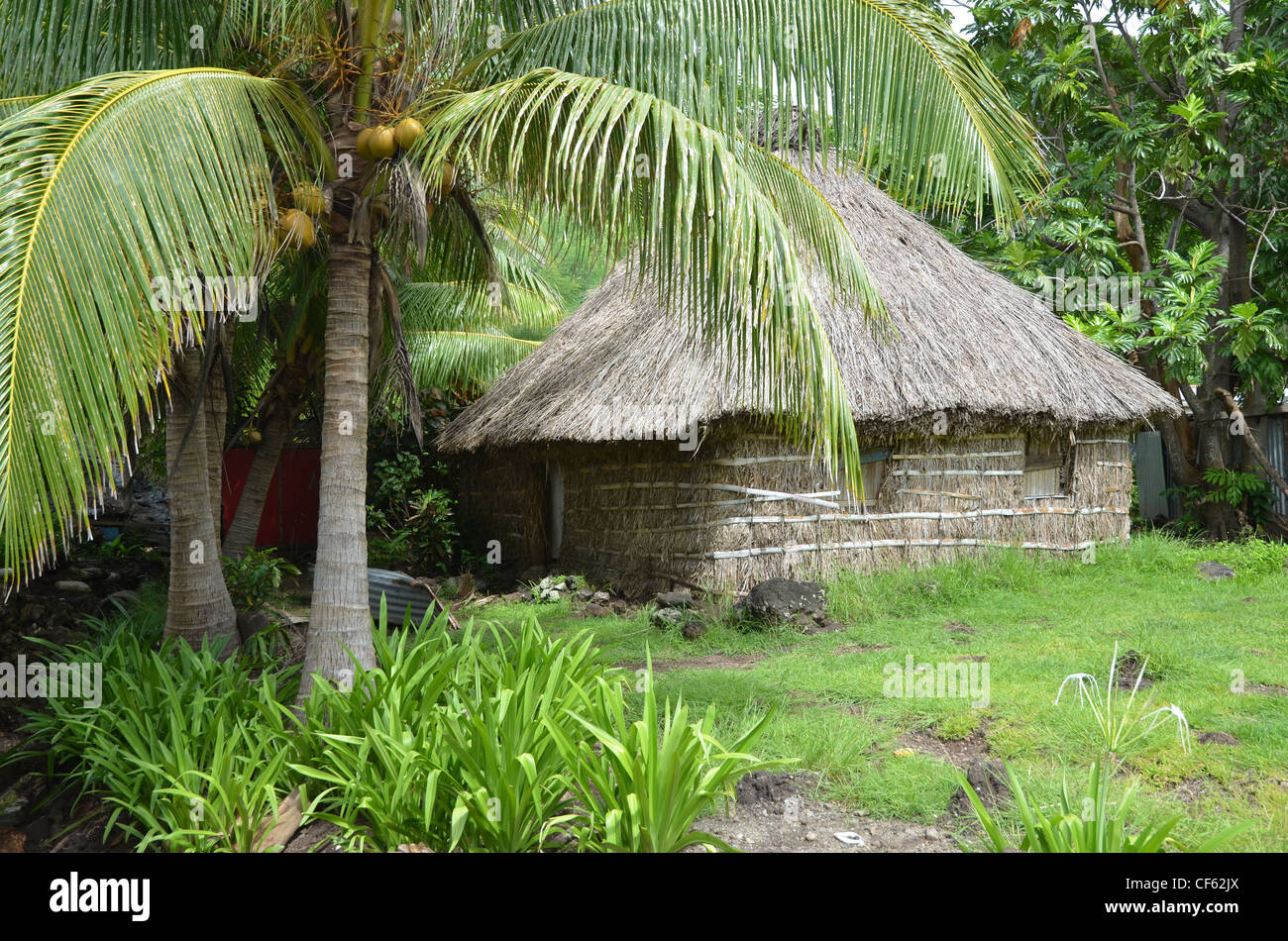 Bure (traditional Fijian house Stock Photo - Alamy