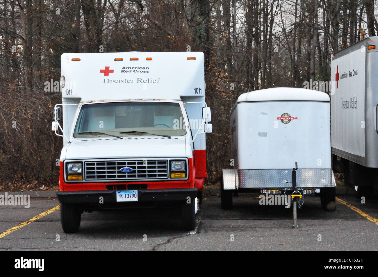 Red Cross vehicles, USA Stock Photo - Alamy