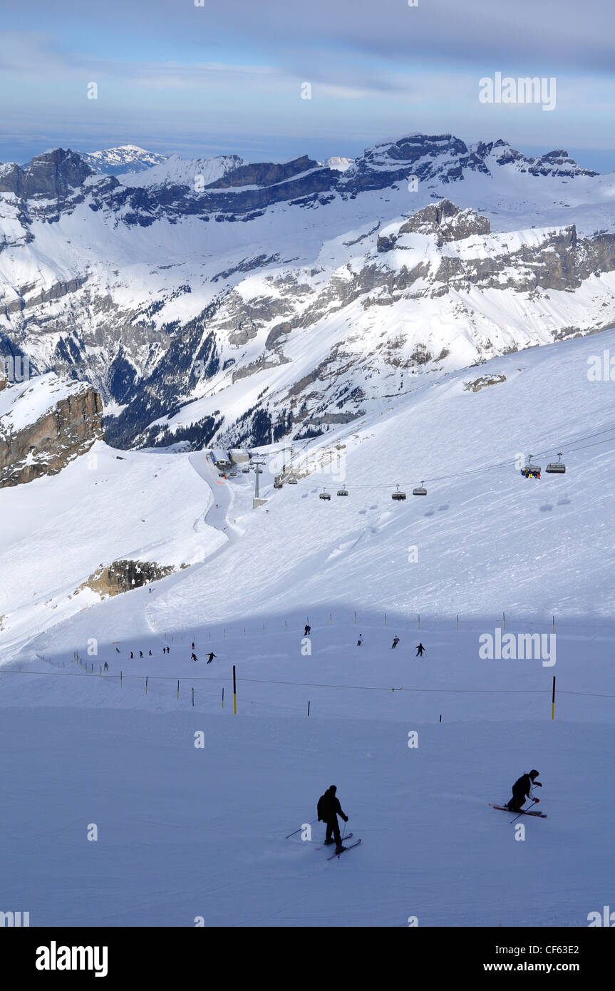 skiing track from the top of titlis Stock Photo - Alamy