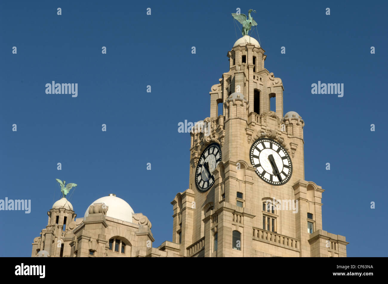The Royal Liver Building Pier Head Mersey Docks, Liverpool, GB Stock ...