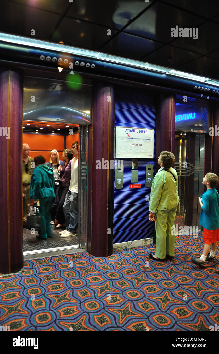 Cruise ship elevators Stock Photo - Alamy