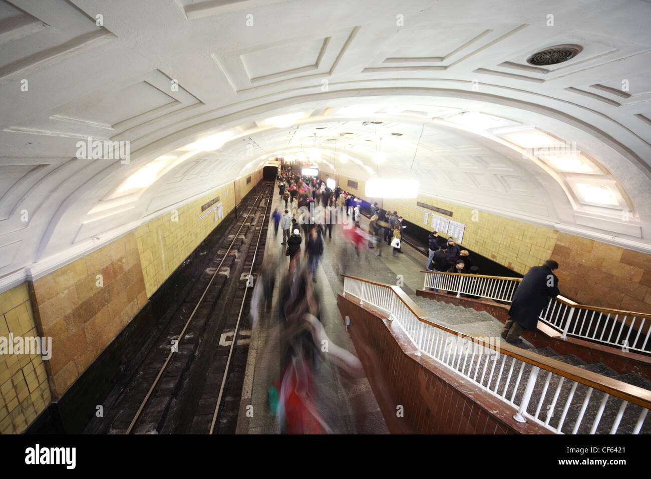 MOSCOW - FEBRUARY 2: national architecture monument - metro station ...