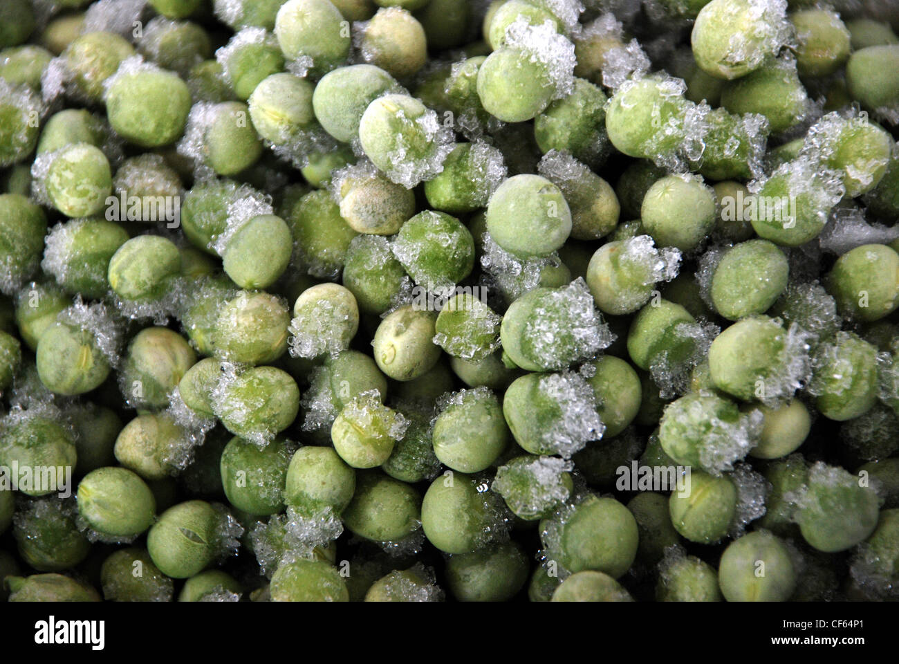 Close up capture of frozen beans Stock Photo - Alamy
