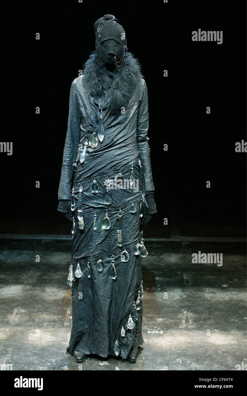 Undercover Ready to Wear Paris A W Female model wearing a black ...