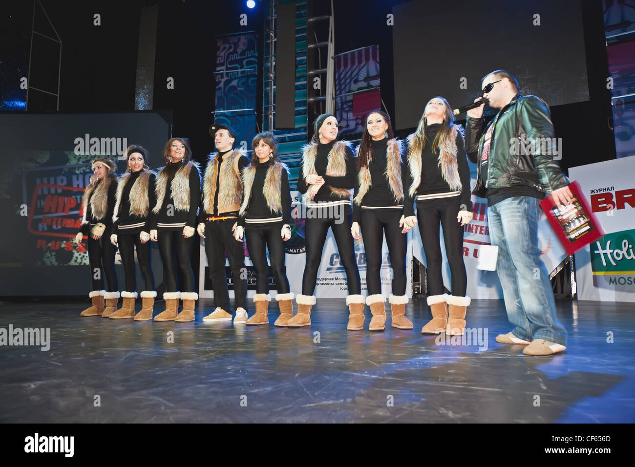 MOSCOW MARCH 27 Breakdance team DOUBLE stage contest Hip Hop ...